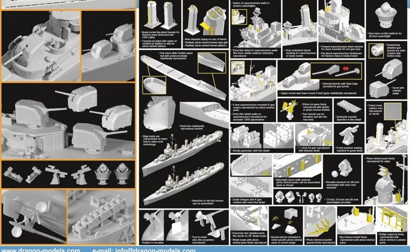 Dragon 1026 - Benson Class Destroyer U.S.S. Laffey DD-459 1942